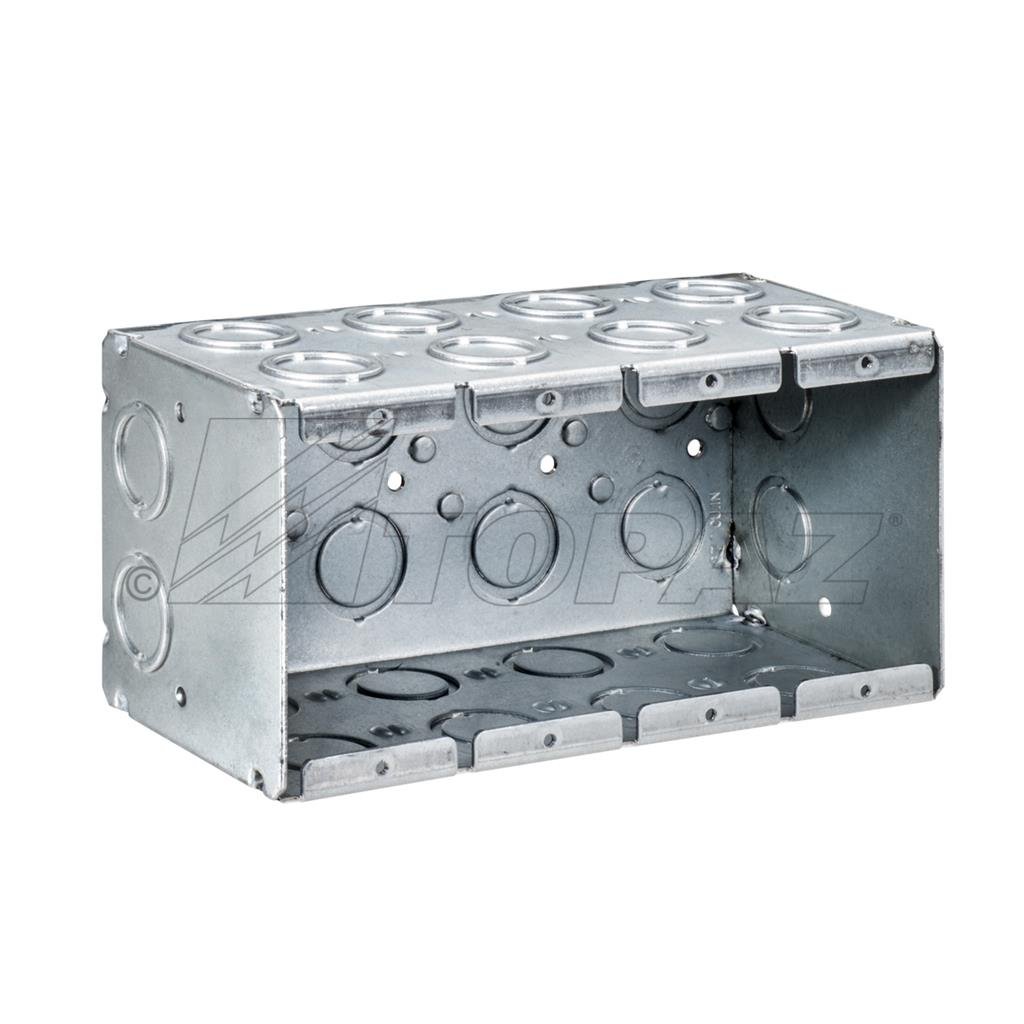 Topaz MAB94 - 3-1/2" Deep, 4 Gang Masonry Boxes - (5 Pack) - Paladin ...